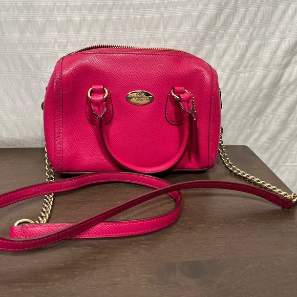 Coach | Bags | Coach New York Cross Grain Leather Baby Bennett Satchel ...
